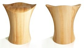 Wooden Stingray Stool Ash